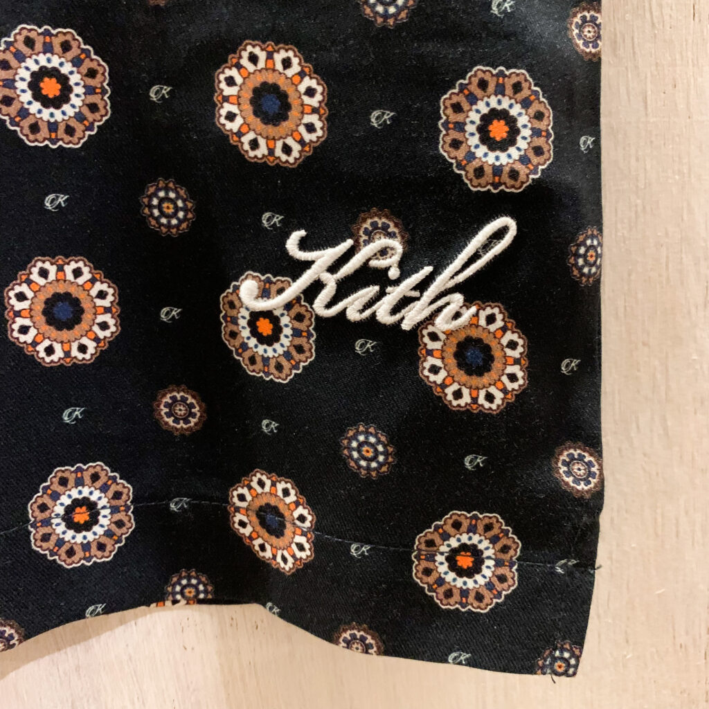 KITH SILK MEDALLION THOMPSON CAMP COLLAR SHIRT NAVY(NOCTURNAL ...